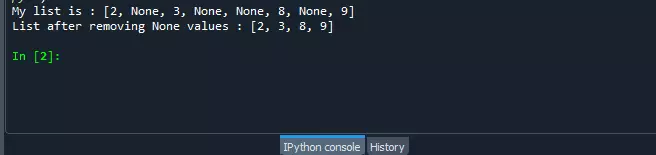 Hapus Tidak Ada dari Daftar Python 13140_3