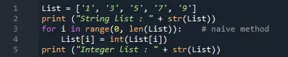 Ang Python Convert List of Strings ngadto sa Ints 13149_1