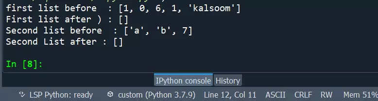 Python notīrīt sarakstu 13150_4