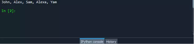 បញ្ជីបោះពុម្ព Python ដោយគ្មានតង្កៀប 13152_7