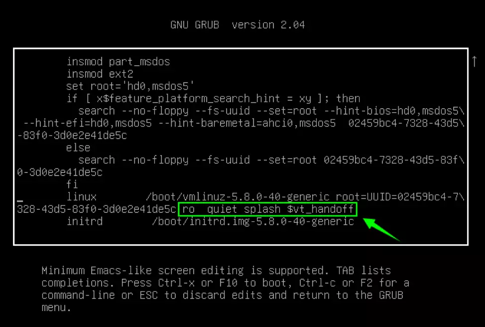 Kako resetovati root lozinku na Ubuntu 20.04 ako je zaboravljena? 13169_3