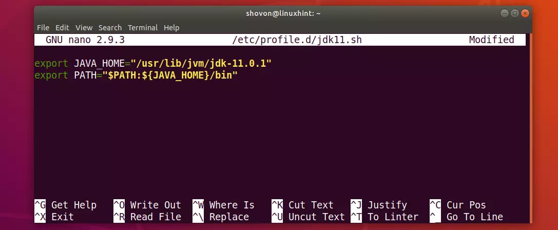 在 Ubuntu 上安裝 Oracle JDK 11 13176_15