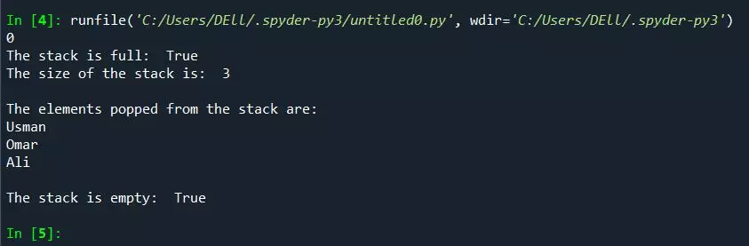Παράδειγμα στοίβας Python 13190_4