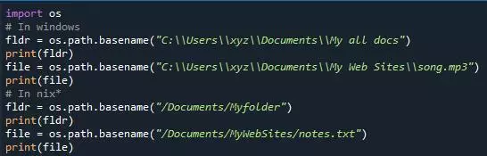 पायथन ओएस पथ उदाहरण 13192_1