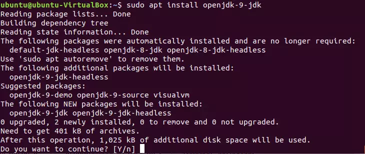 Sådan installeres Java 9 på Ubuntu 13223_4