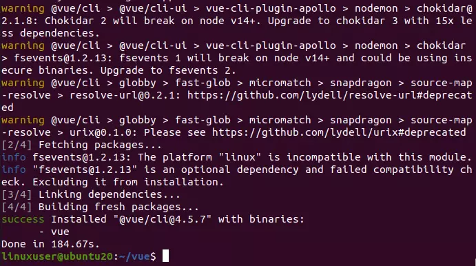 Installeer Vue.js in Ubuntu 20.04 13238_3