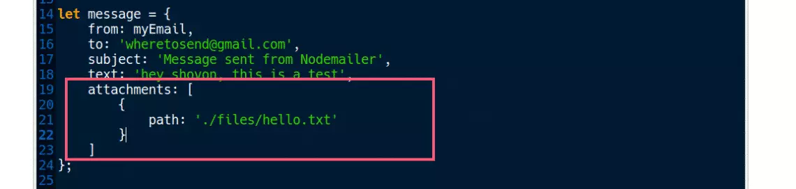 Node.js അറ്റാച്ച്മെന്റിനൊപ്പം ഇ-മെയിൽ അയയ്ക്കുക 13248_10