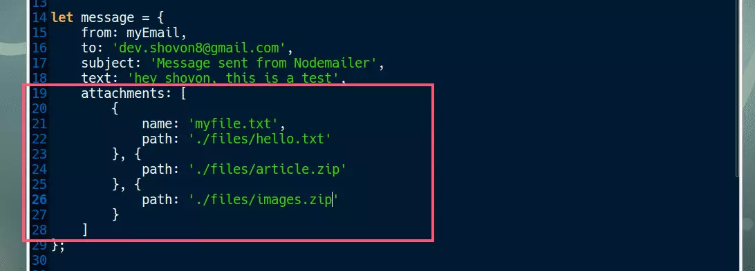 Node.js അറ്റാച്ച്മെന്റിനൊപ്പം ഇ-മെയിൽ അയയ്ക്കുക 13248_14