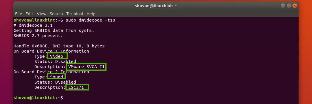 Controleer de Ubuntu-hardware-info 13250_14