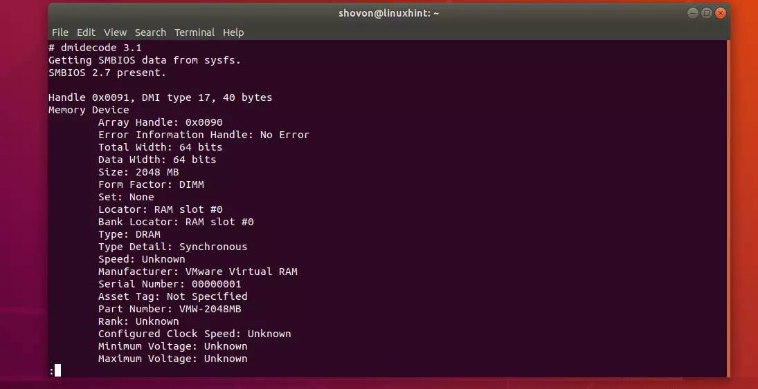 Kontrolloni informacionin e harduerit të Ubuntu 13250_6