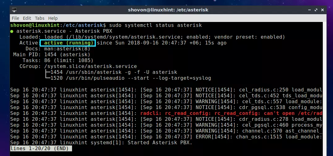 Инсталирайте Asterisk VoIP сървър на Ubuntu 13252_17