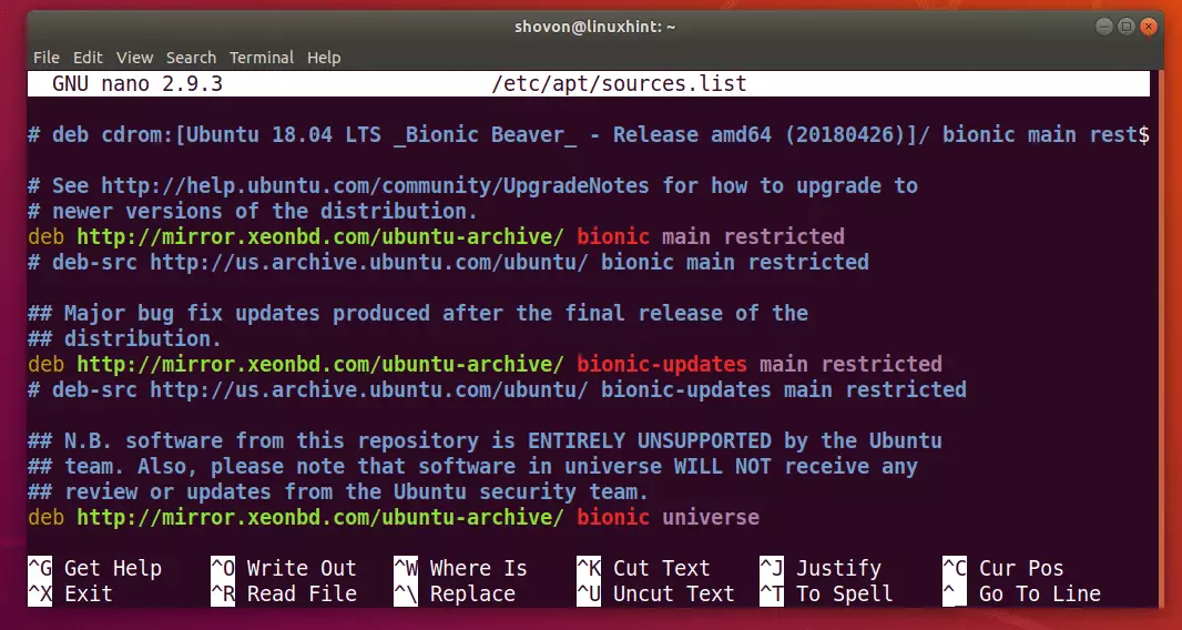 Ubuntu لاءِ Source.list کي سمجھڻ ۽ استعمال ڪرڻ 13295_2
