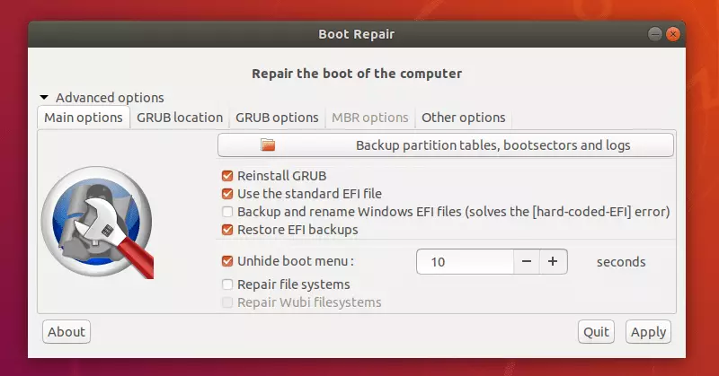 Dersa Tamîrkirina Boot Ubuntu 13296_18