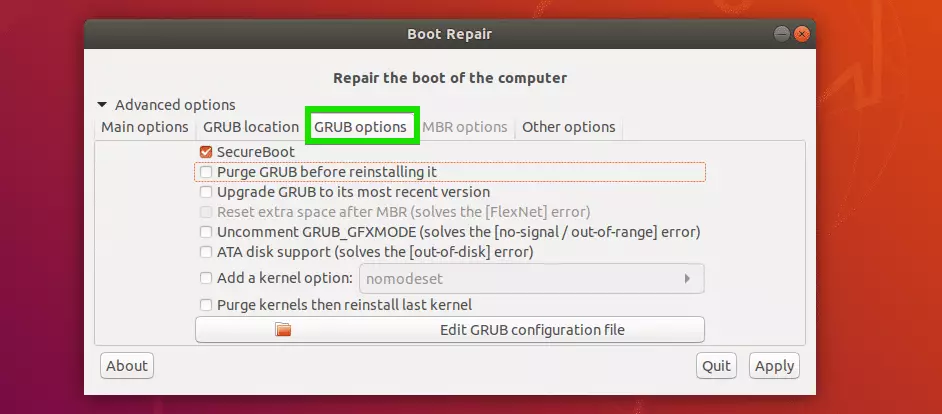 Dersa Tamîrkirina Boot Ubuntu 13296_26