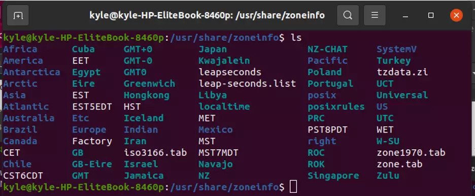 استخدام Zic Timezone Compiler في Linux 132_3