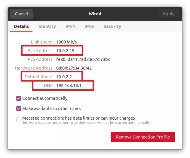Come passare da DHCP a indirizzo IP statico in Ubuntu 20.04? 13312_5