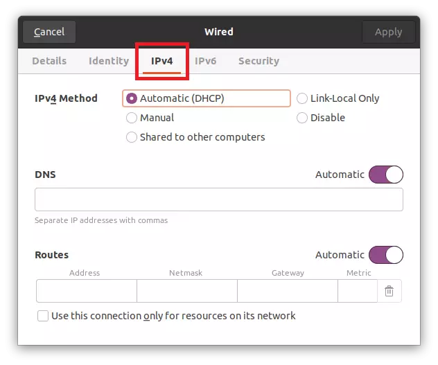 كيفية التغيير من DHCP إلى عنوان IP الثابت في Ubuntu 20.04؟ 13312_6