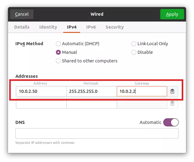 Giunsa ang pagbag-o gikan sa DHCP hangtod sa Static IP Address sa Ubuntu 20.04? 13312_8