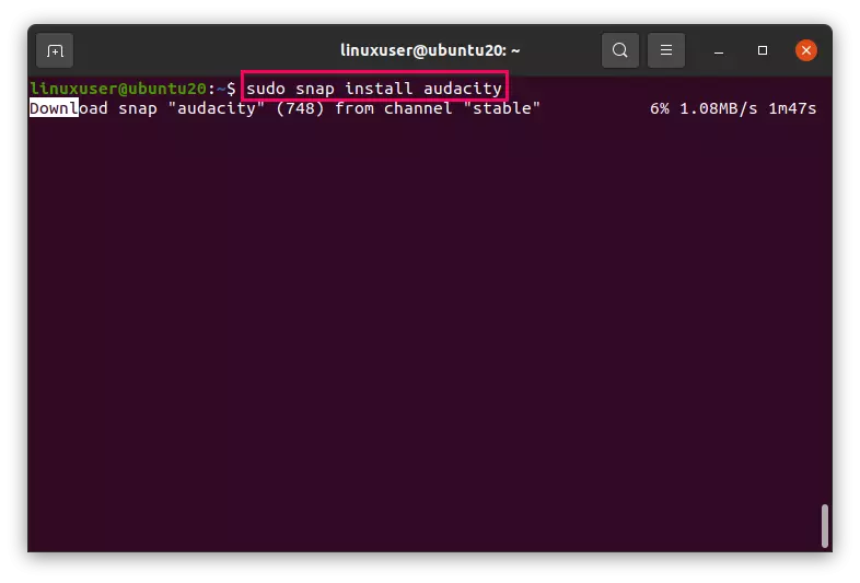 Instala Audacity Audio Editor en Ubuntu 20.04 13313_8
