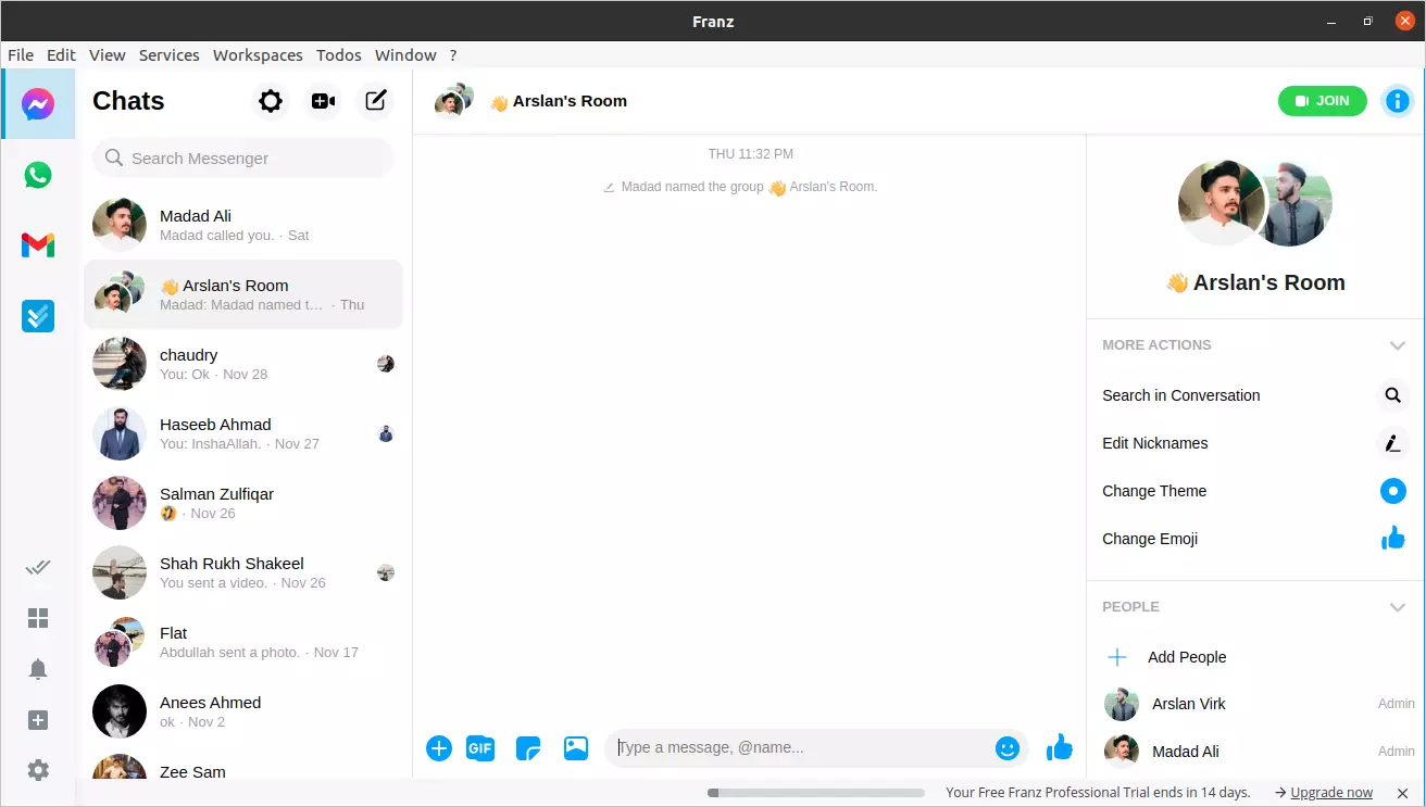 Enstale Facebook Messenger pou Desktop sou Ubuntu 20.04 13314_18