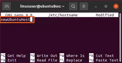 Ahoana ny fanovana ny Hostname amin'ny Ubuntu 20.04 13316_5