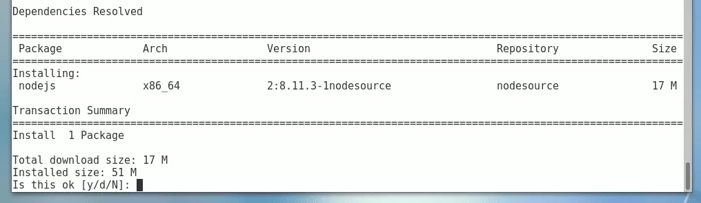 Kako instalirati i konfigurirati NodeJS na CentOS 7 13327_10