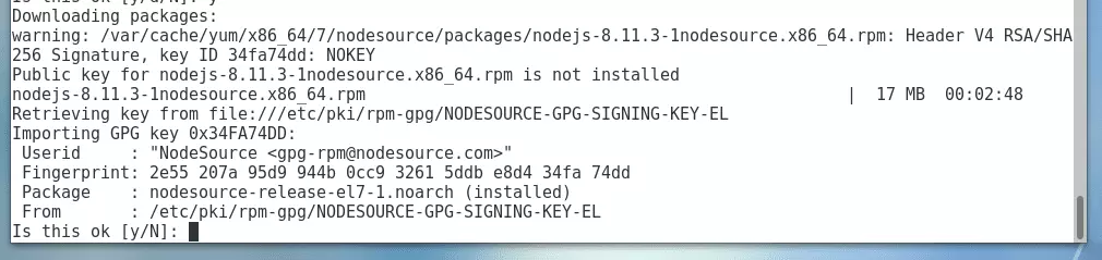 Kako instalirati i konfigurirati NodeJS na CentOS 7 13327_11