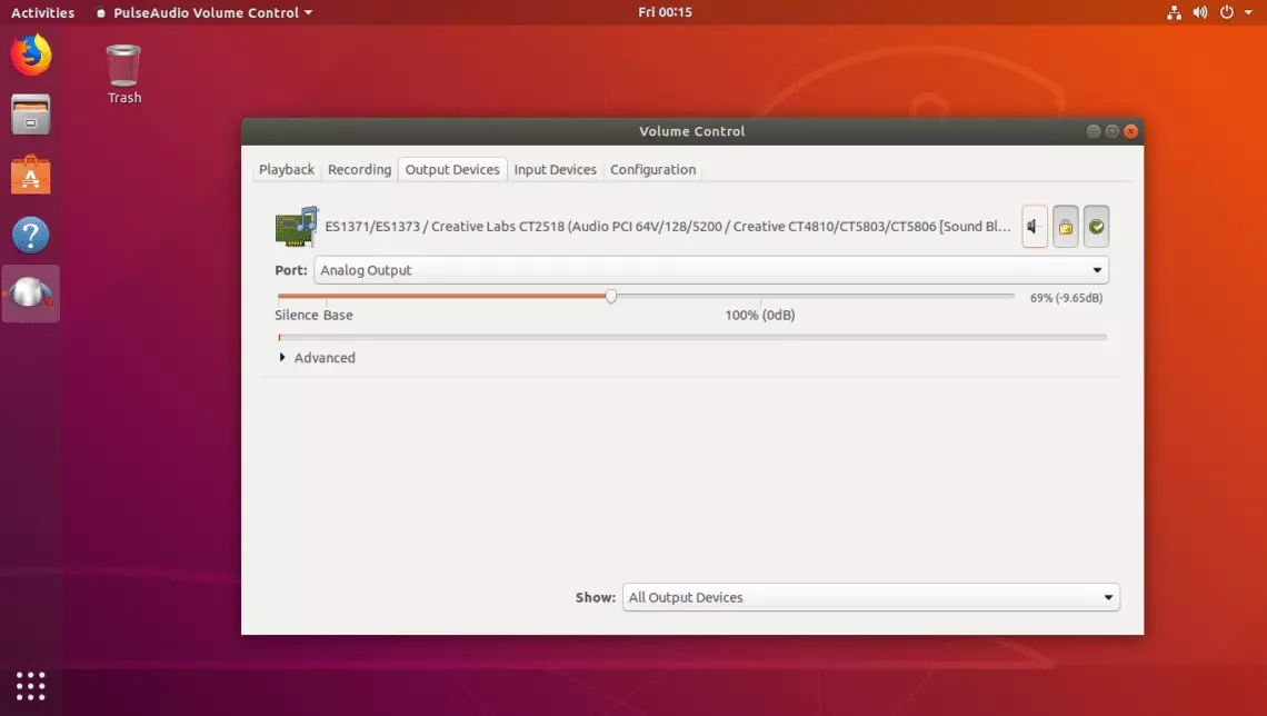 Ubuntu 18.04 تي آوازن کي منظم ڪرڻ لاءِ PulseAudio ڪيئن استعمال ڪجي 13328_12