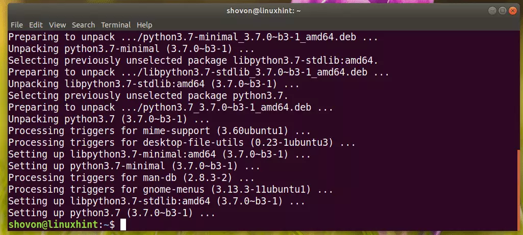 Suiteáil Python3 agus IDLE ar Ubuntu 18.04 13364_5