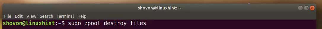 Wụnye sistemụ faịlụ ZFS na Ubuntu 18.04 LTS 13366_20