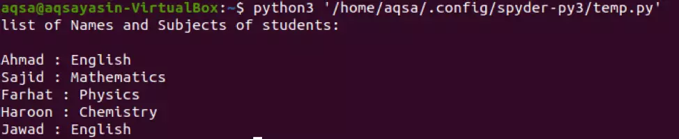 Կրկնել Python բառարանի միջոցով 13374_6