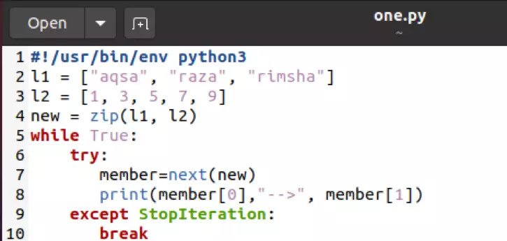 Python Zip ֆունկցիայի օրինակներ 13375_6