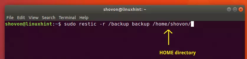 Meriv çawa Restic-ê li Ubuntu 18.04 saz dike û bikar tîne 13387_15