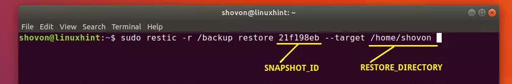 Ahoana ny fametrahana sy fampiasana Restic amin'ny Ubuntu 18.04 13387_23