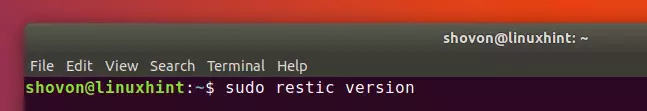 Sut i Gosod a Defnyddio Restic ar Ubuntu 18.04 13387_5