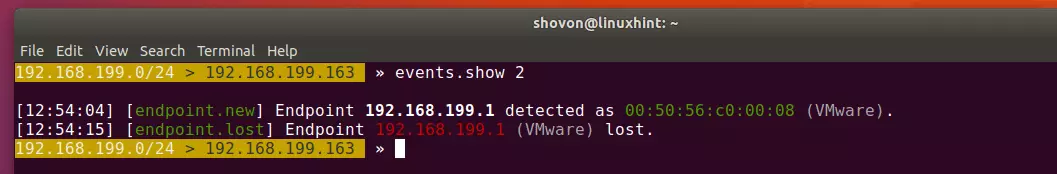 Gosod Bettercap ar Ubuntu 18.04 a defnyddio'r Ffrwd Digwyddiadau 13388_34