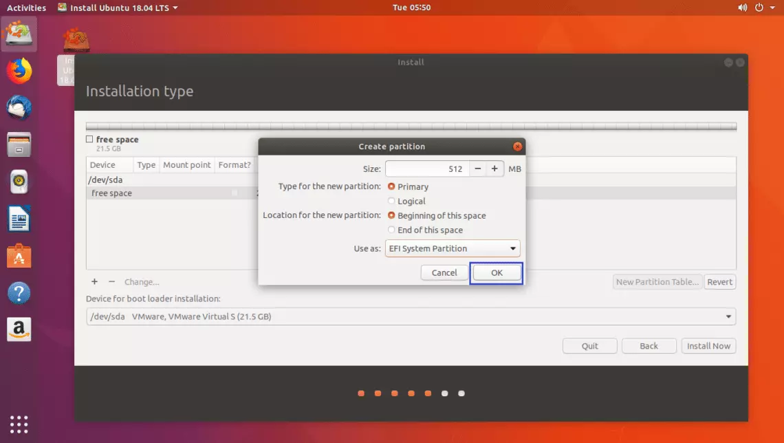 Ubuntu 18.04 LTS Минималь урнаштыру буенча кулланма 13390_16