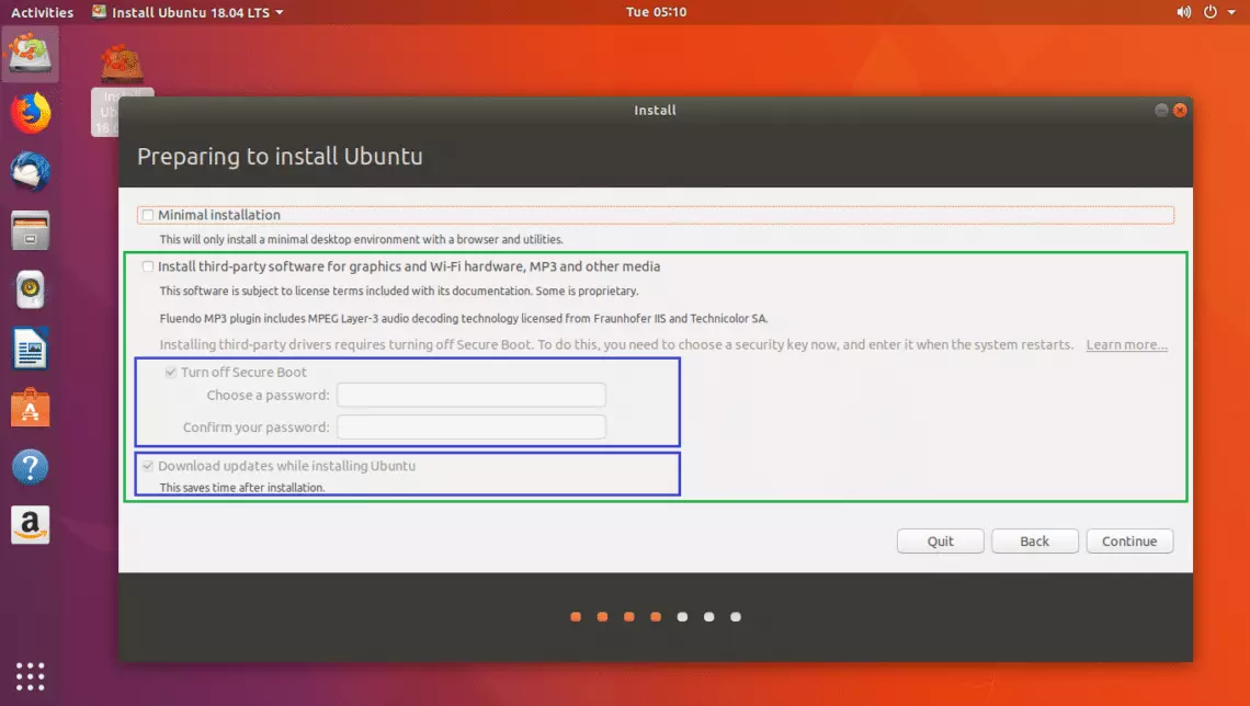 Ubuntu 18.04 LTS අවම ස්ථාපන මාර්ගෝපදේශය 13390_7