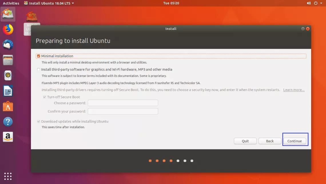 Ubuntu 18.04 LTS minimālās instalēšanas rokasgrāmata 13390_8