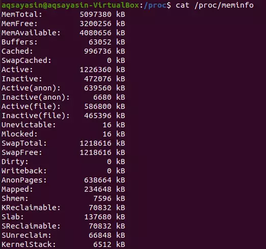 Linux లో Proc FileSystemని ఉపయోగించడం 13392_6