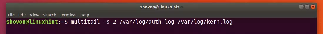 Multitail Ubuntu ကို ထည့်သွင်းပါ။ 13405_11