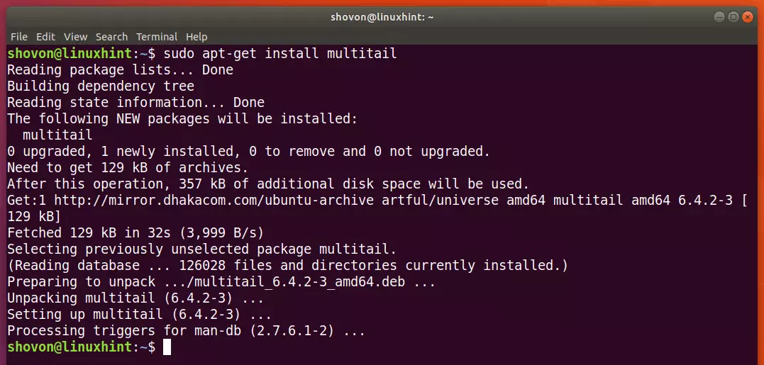 Инсталирајте Multitail Ubuntu 13405_4