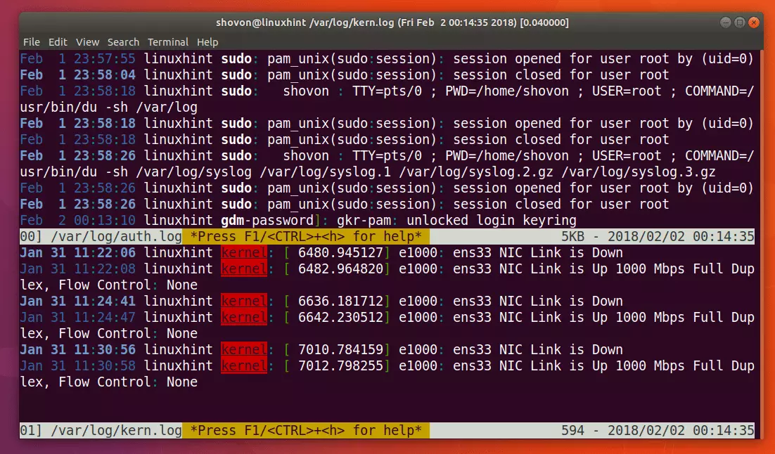 Fi sori ẹrọ Multitail Ubuntu 13405_9