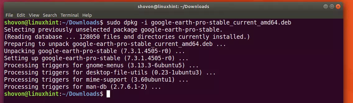 Instalējiet programmu Google Earth Ubuntu 13414_11