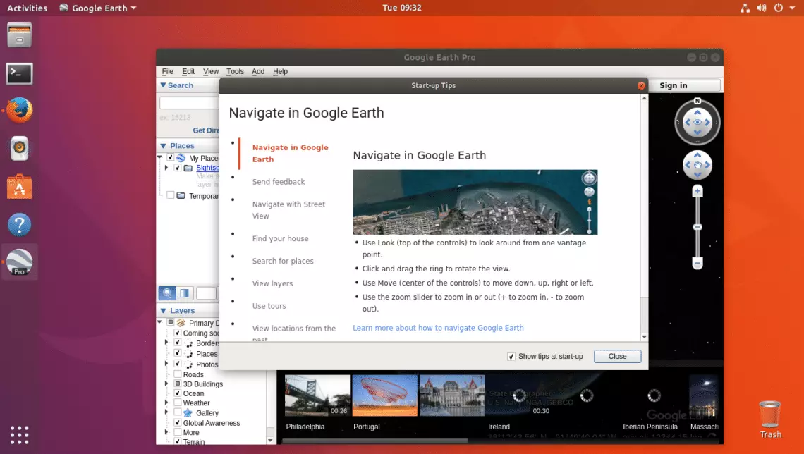 Ubuntu တွင် Google Earth ကို ထည့်သွင်းပါ။ 13414_14