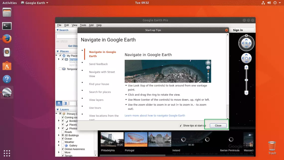 Ubuntu တွင် Google Earth ကို ထည့်သွင်းပါ။ 13414_15