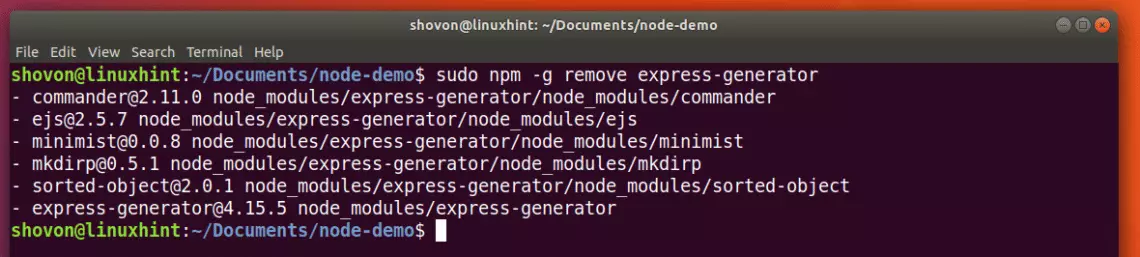 Installa NPM NodeJS Package Manager fuq Ubuntu 13416_19