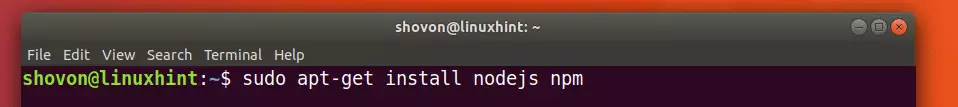 Instalējiet NPM NodeJS pakotņu pārvaldnieku Ubuntu 13416_2