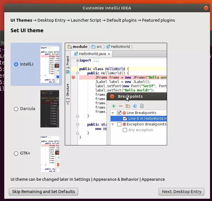 Installieren Sie die IntelliJ Community Edition unter Ubuntu 17 13417_25