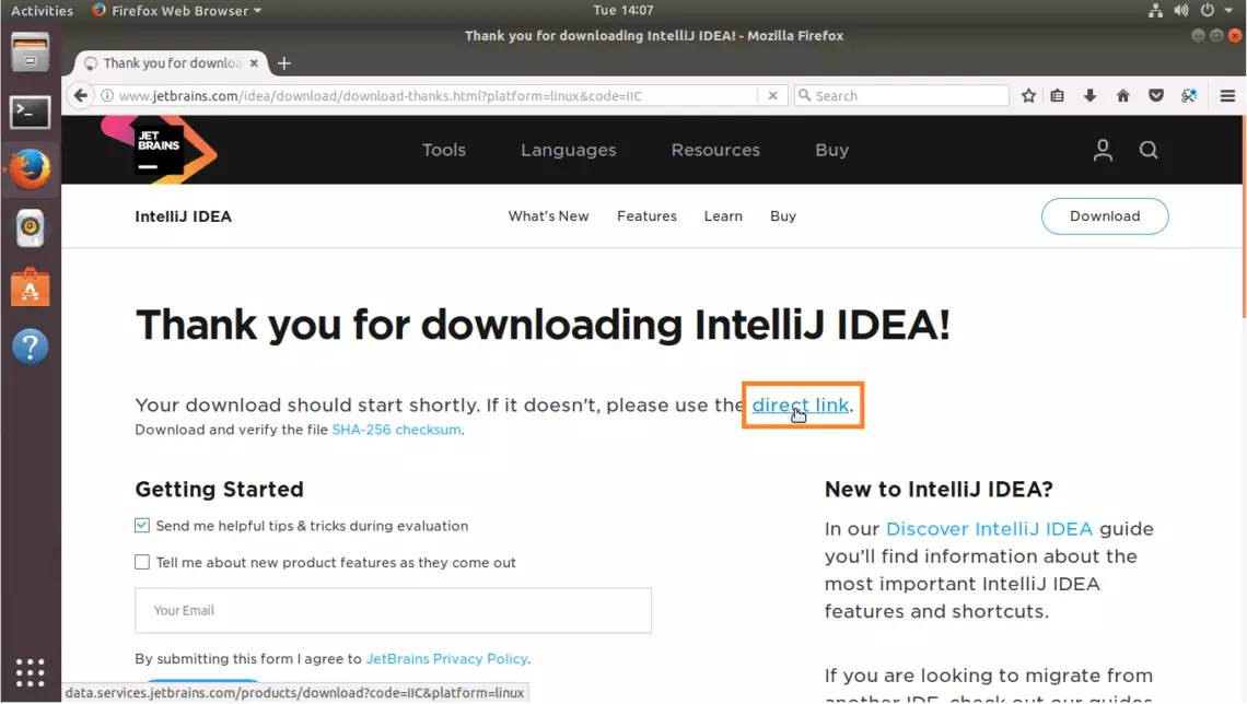 Ubuntu 17 پر IntelliJ کمیونٹی ایڈیشن انسٹال کریں۔ 13417_9
